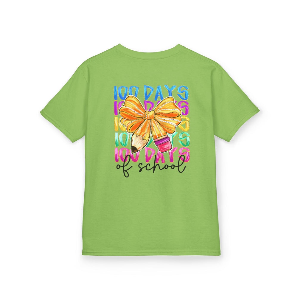 100 Days of School Bow T-Shirt | Kids 100th Day School Tee – Graceful ...